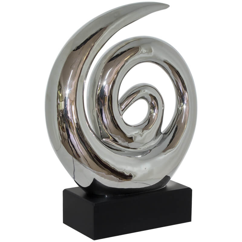 Silver Vortex Sculpture – NZI INTERIORS